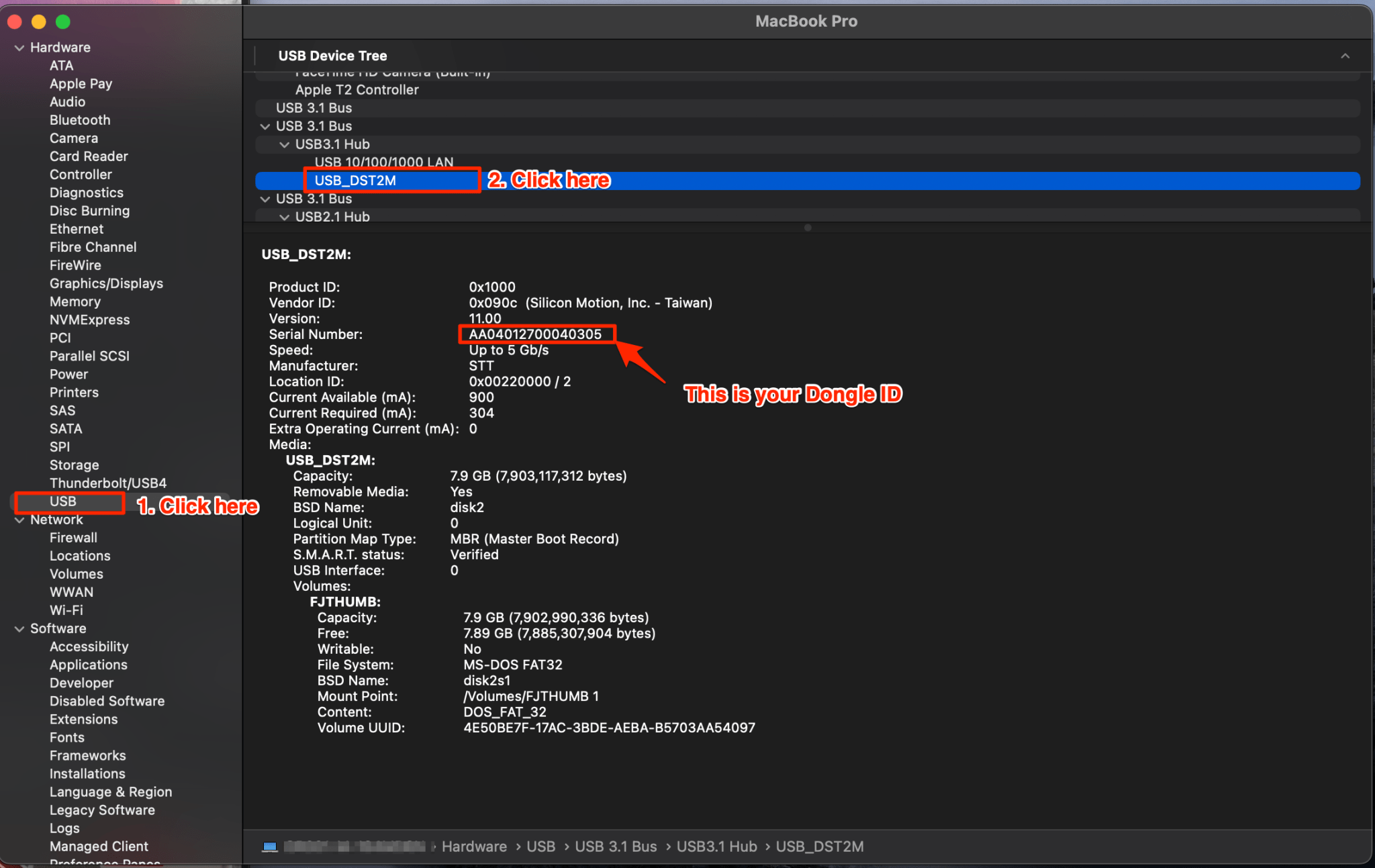 Finding Dongle ID (Newer Dongles – Black with cap – Delivered starting March 2023) - FlowJo ...