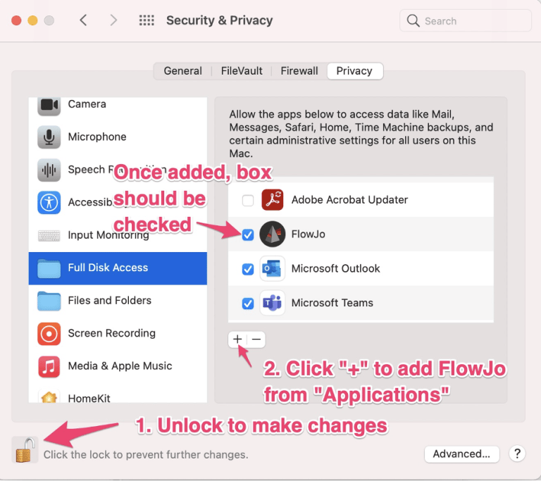 MacOS10-12 Permissions (Catalina, Big Sur and Monterey) - FlowJo ...